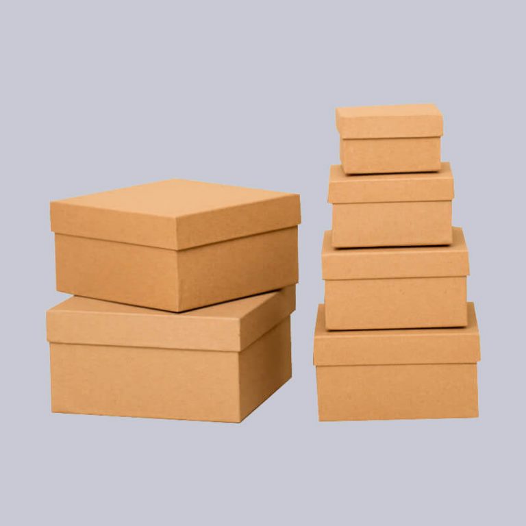 wholesale Custom Logo Handmade Hard Cardboard Square Shape Brown Kraft ...