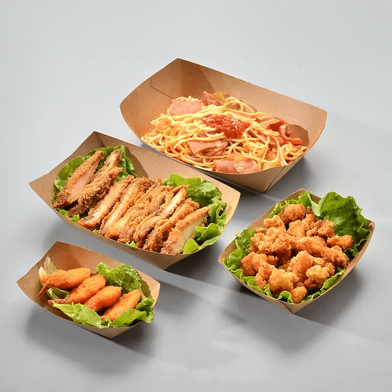 Takeout Containers 300 Pack 300Pcs Trays, 6'' Paper Food Trays Eco ...
